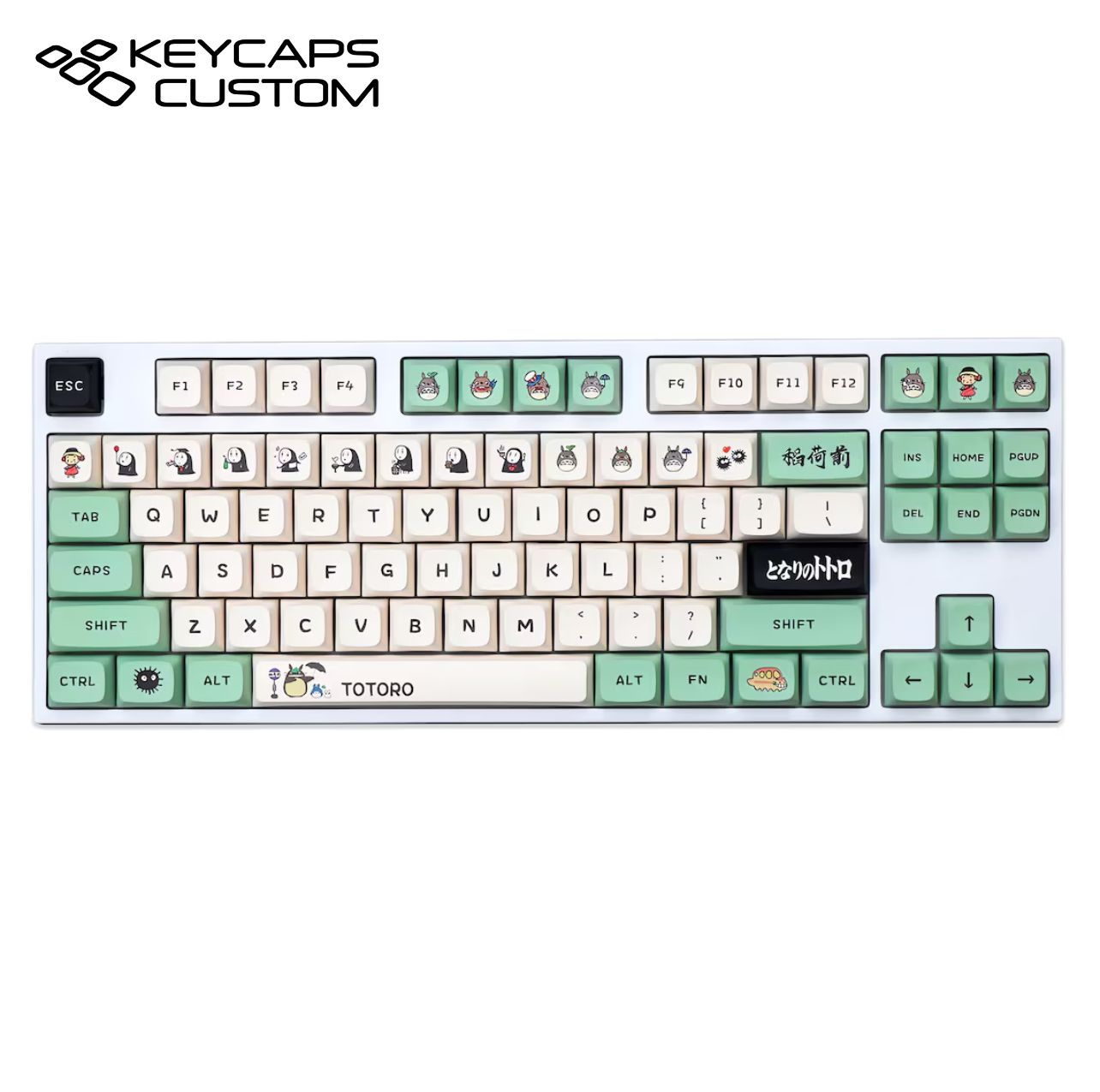 Totoro Keycap Set 145pcs, Studio Ghibli Spirited Away, White Keycaps ...