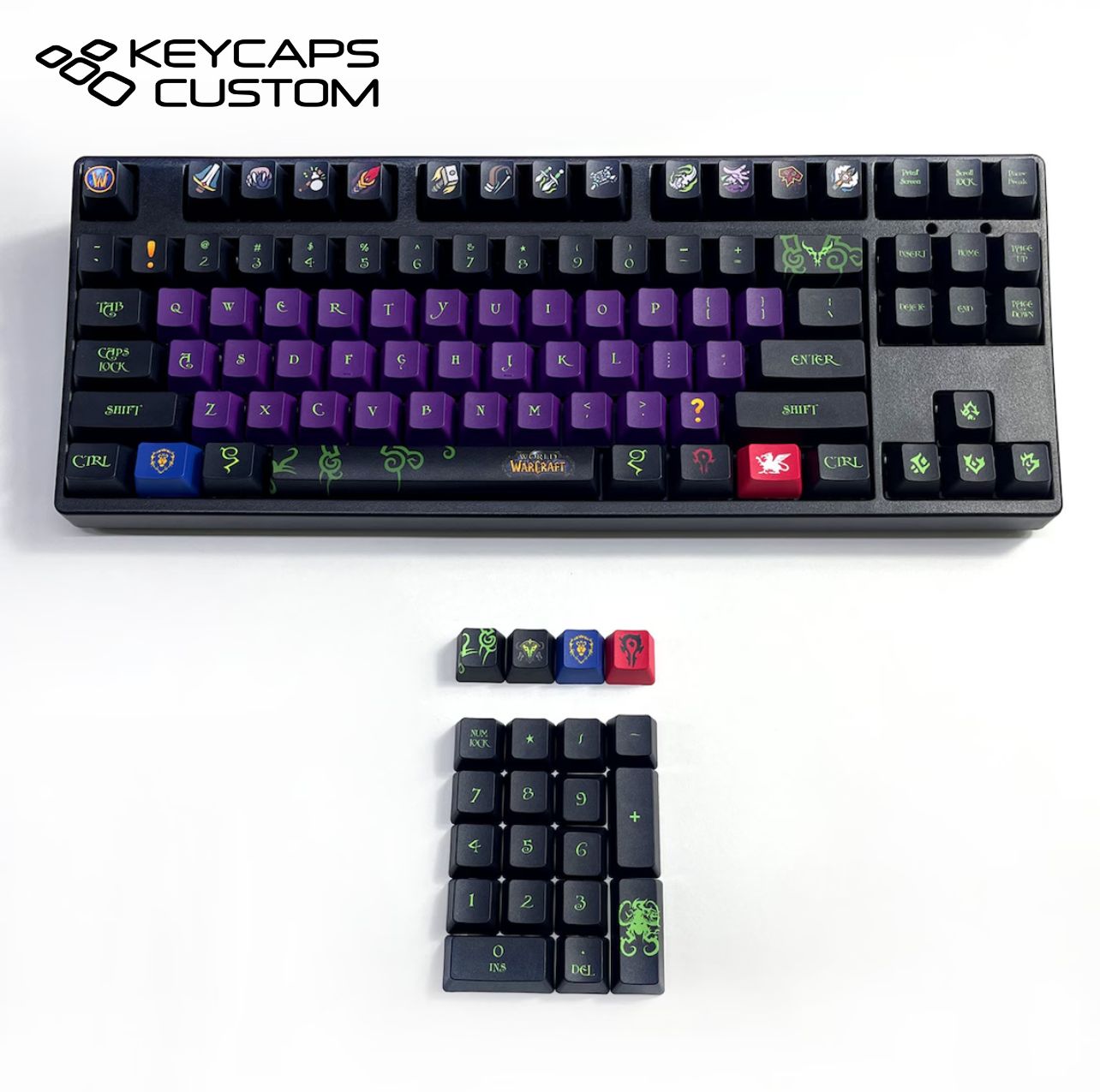 WoW World of Warcraft Keycaps Set 108pc, Dye-Sub Gaming Keycaps ...
