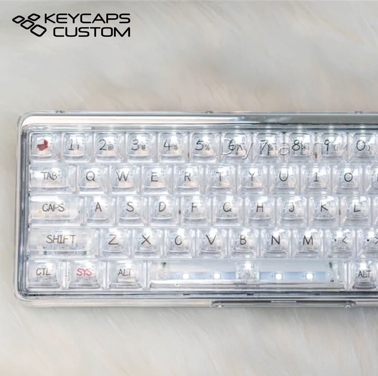 132PCS Alice Theme Keycap Set ,Clear Transparent Keycap, CBSA Keycap ...