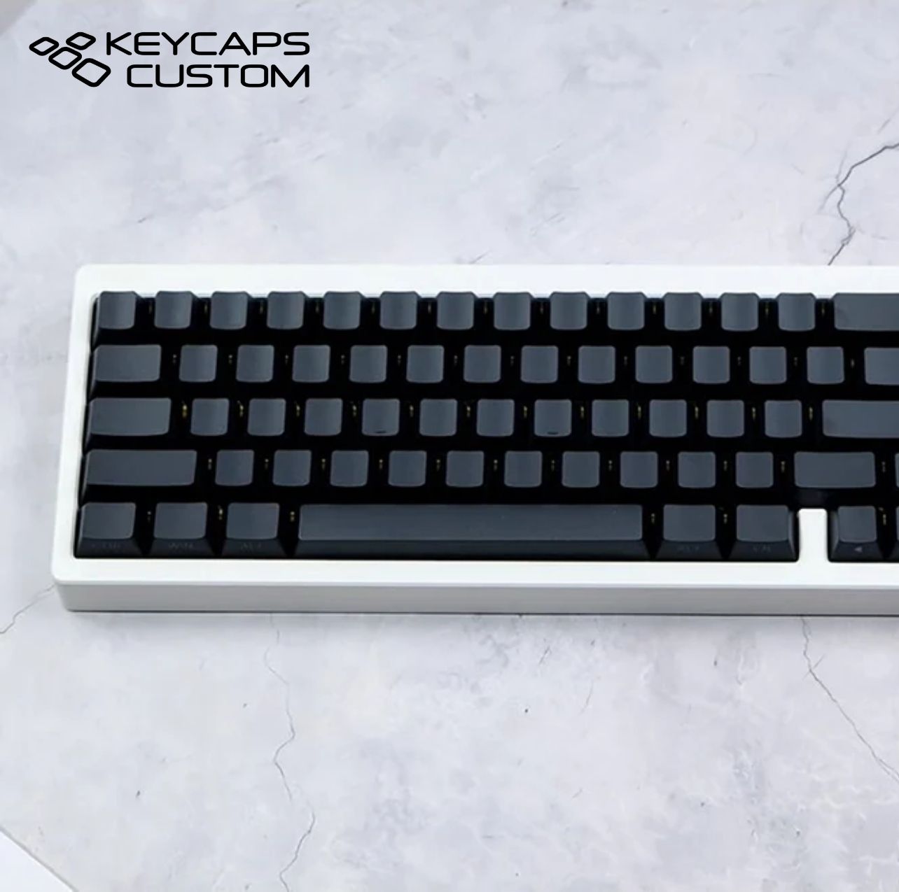 130PCS Black White Translucent Theme Keycap Set,Side Print Translucent ...