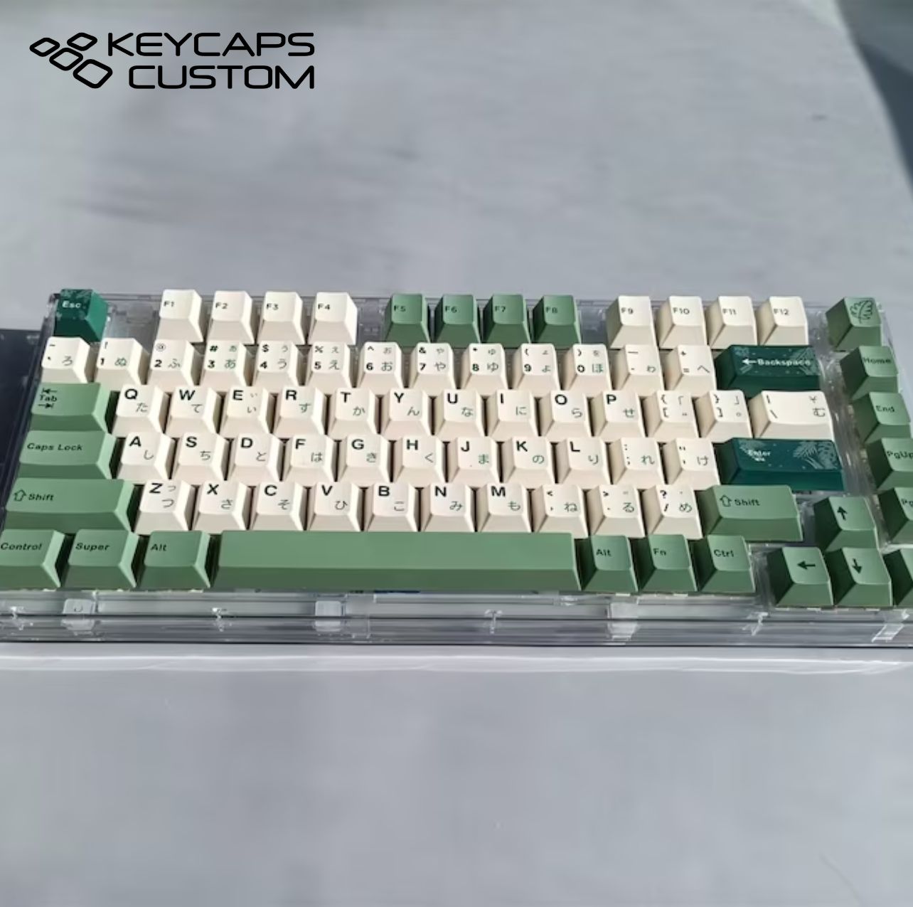 128pcs Botanical Garden Theme Keycap,White Green Gaming Keycap,PBT ...