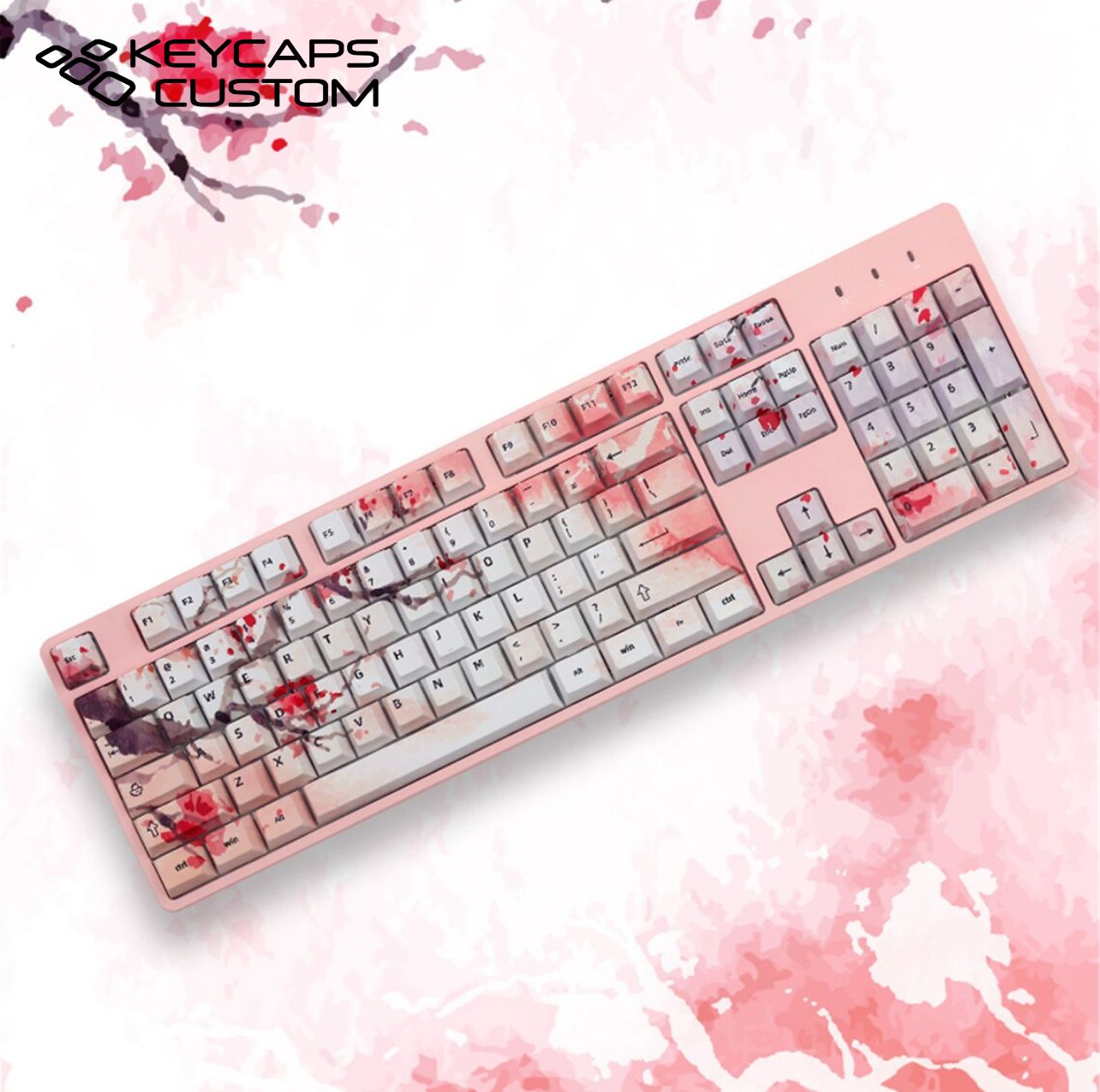138pcs Sakura Keycap Set, 158pcs Chinese Ink Style Keycap Set, Gaming ...