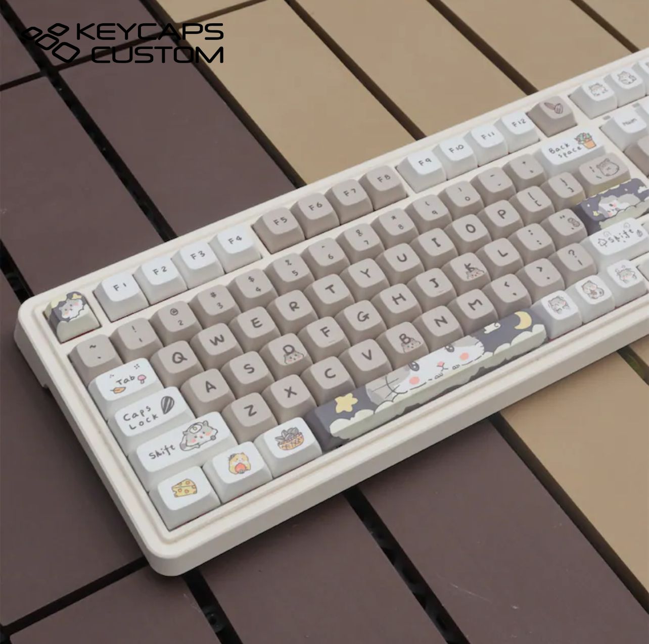 132pcs, Cute Hamster Theme Keycap Set, Animal Keycap Set, XDA Keycap ...