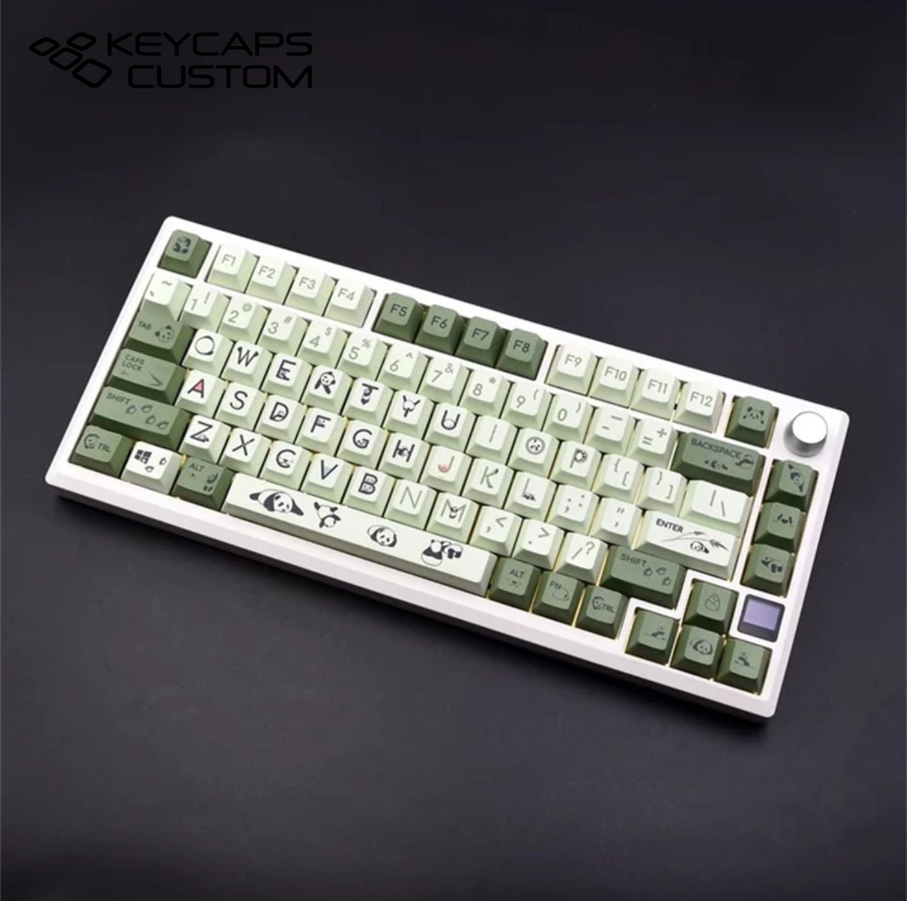 137pcs, Cute Panda Theme Keycap Set, Matcha Green Keycap Set, Cherry ...