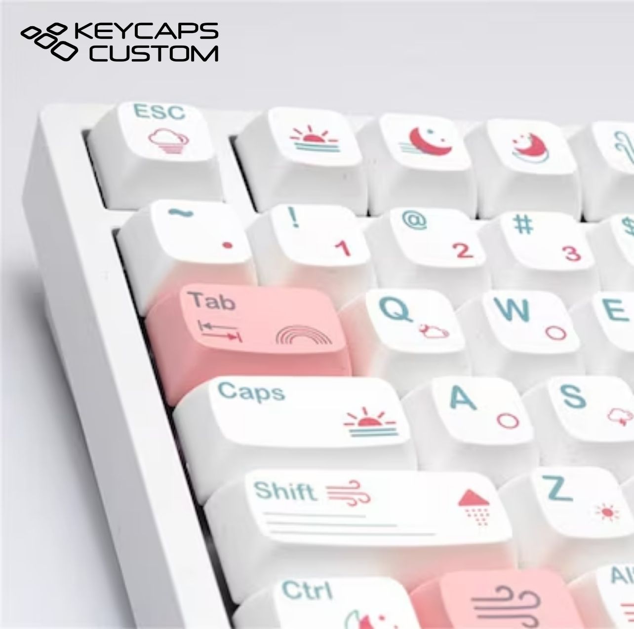 132pcs, Cute Weather Icon Keycap Set, Simple Style Keycaps Set, XDA ...