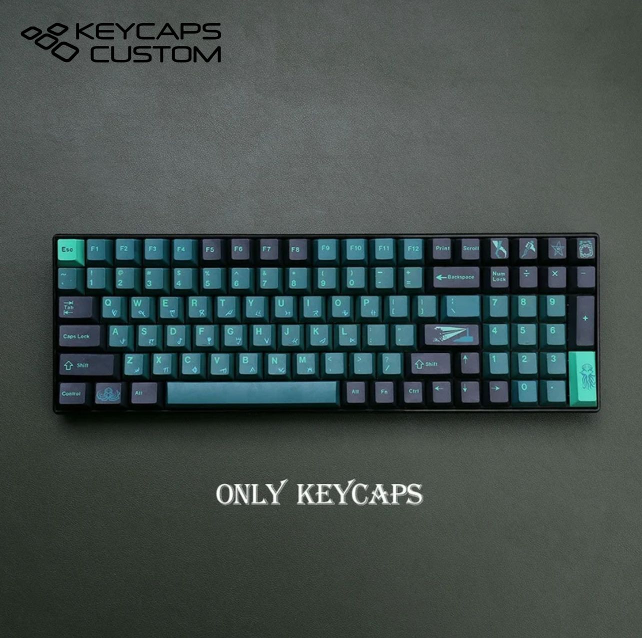 GMK Terror Below Styled / 129 Keys / Dye-Sub Cherry Profile / Keycaps Set
