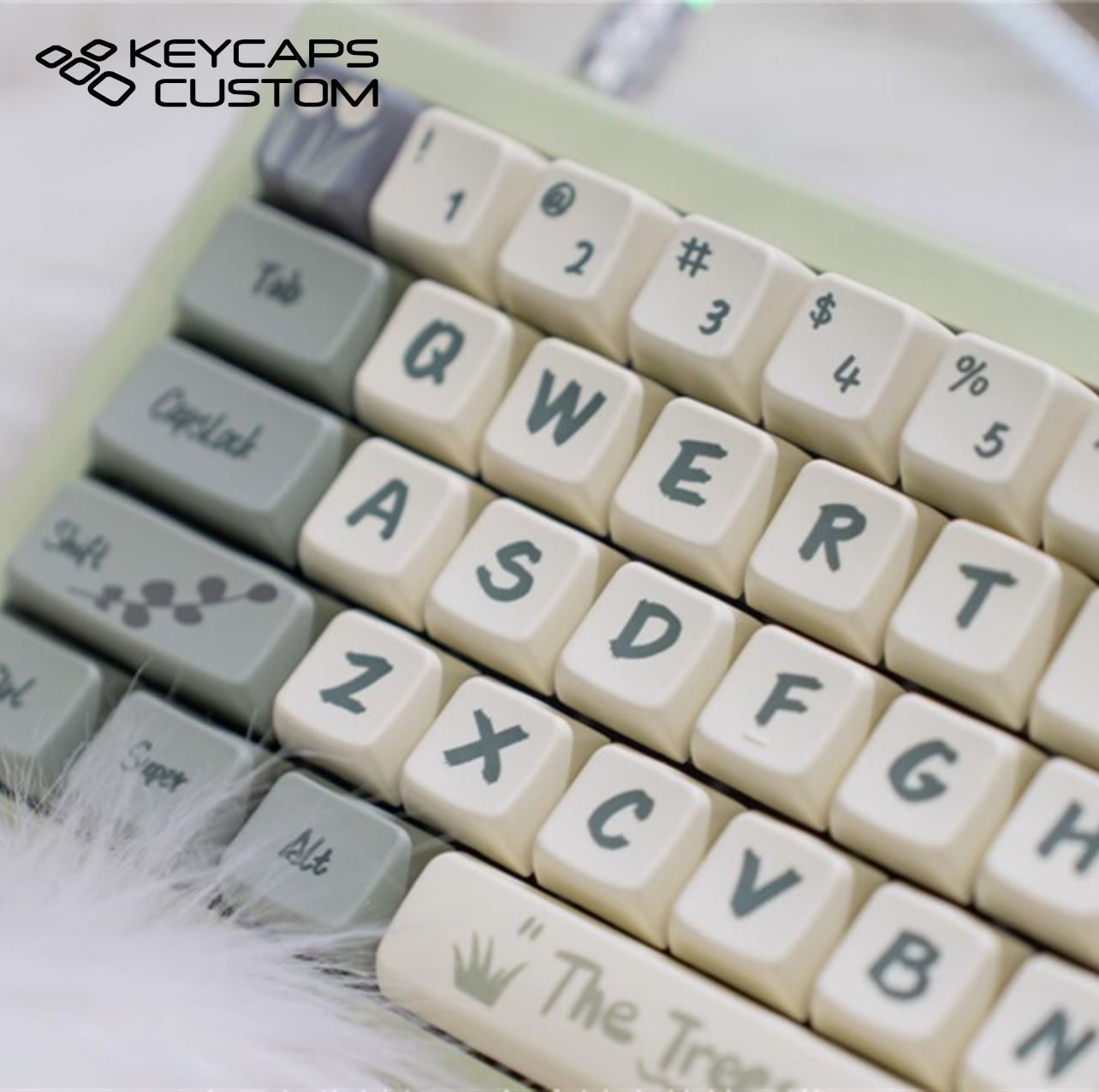140pcs, Green Botanical Garden Theme Keycap Set, Green Color Keycaps ...