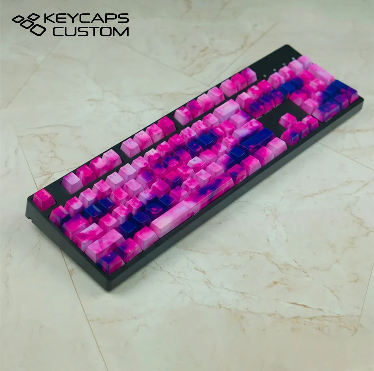 104pcs Purple Cloud Starry Sky Theme Keycap Set, Translucent Keycap Set ...