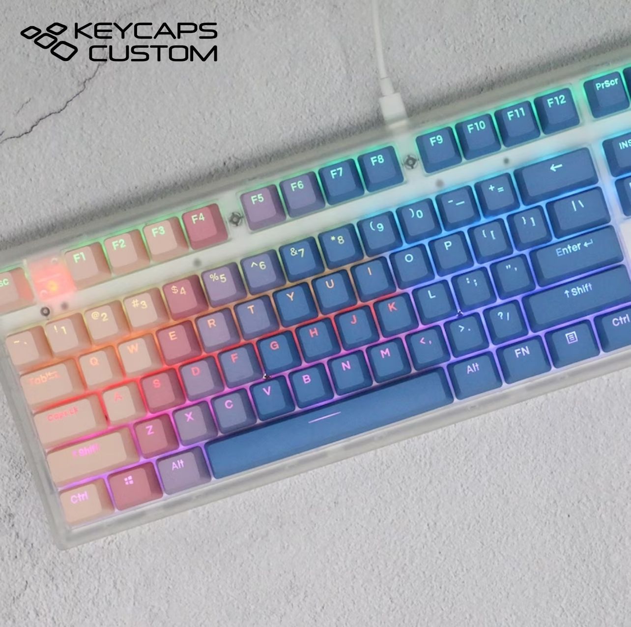 109 pcs Sunset Translucent Keycap Set, PBT Keycap, OEM Profile Keycap ...
