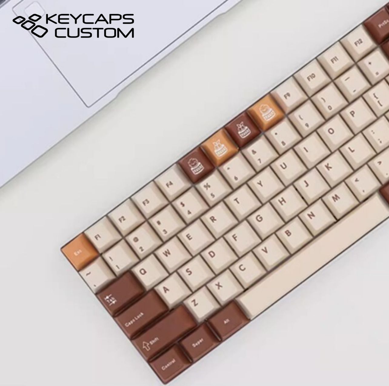 133PCS Tiramisu Theme Keycap Set,Brown Keycap,Gaming Keycap,Cherry ...