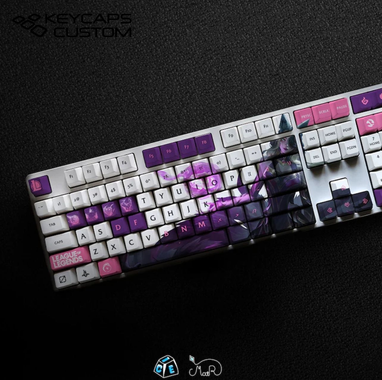 Ahri - The Nine Tailed Fox LOL Series Keycap Set, 112 Keys PBT For ...