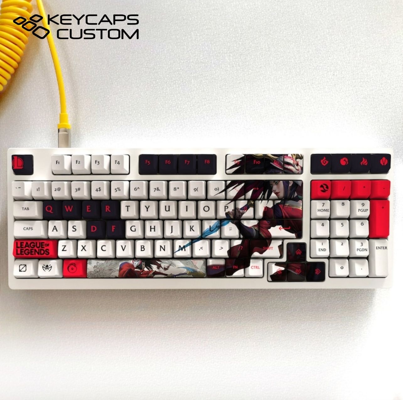 Akali - The Rogue Assassin Series Keycap Set, 112 Keys PBT For ...