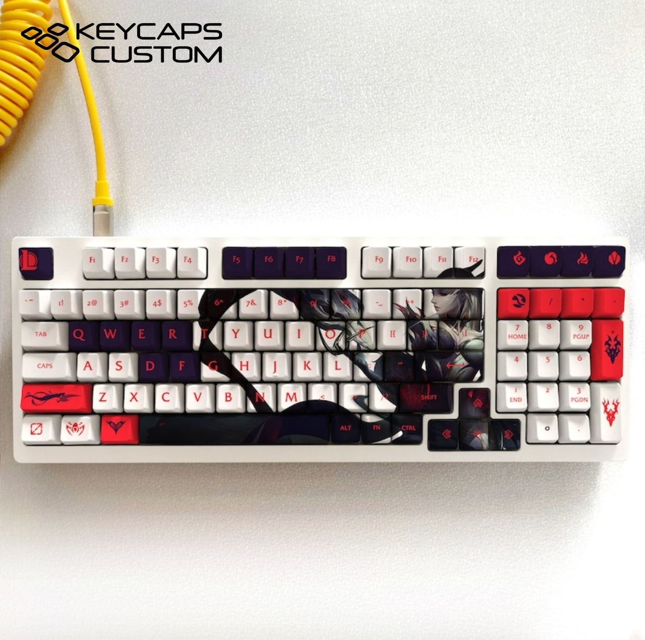 Evelynn - Agony's Embrace LOL Series Keycap Set, 127 Keys PBT For Mechanical Keyboard OEM ...