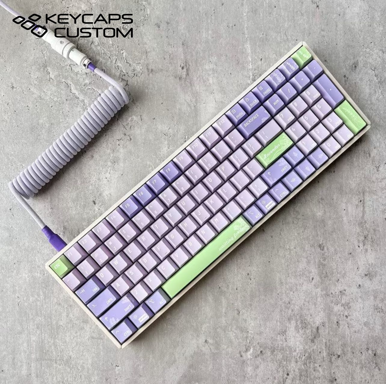 Lavender Keycap Set, Cherry Profile, Coiled Cable Option, PBT, Cherry ...