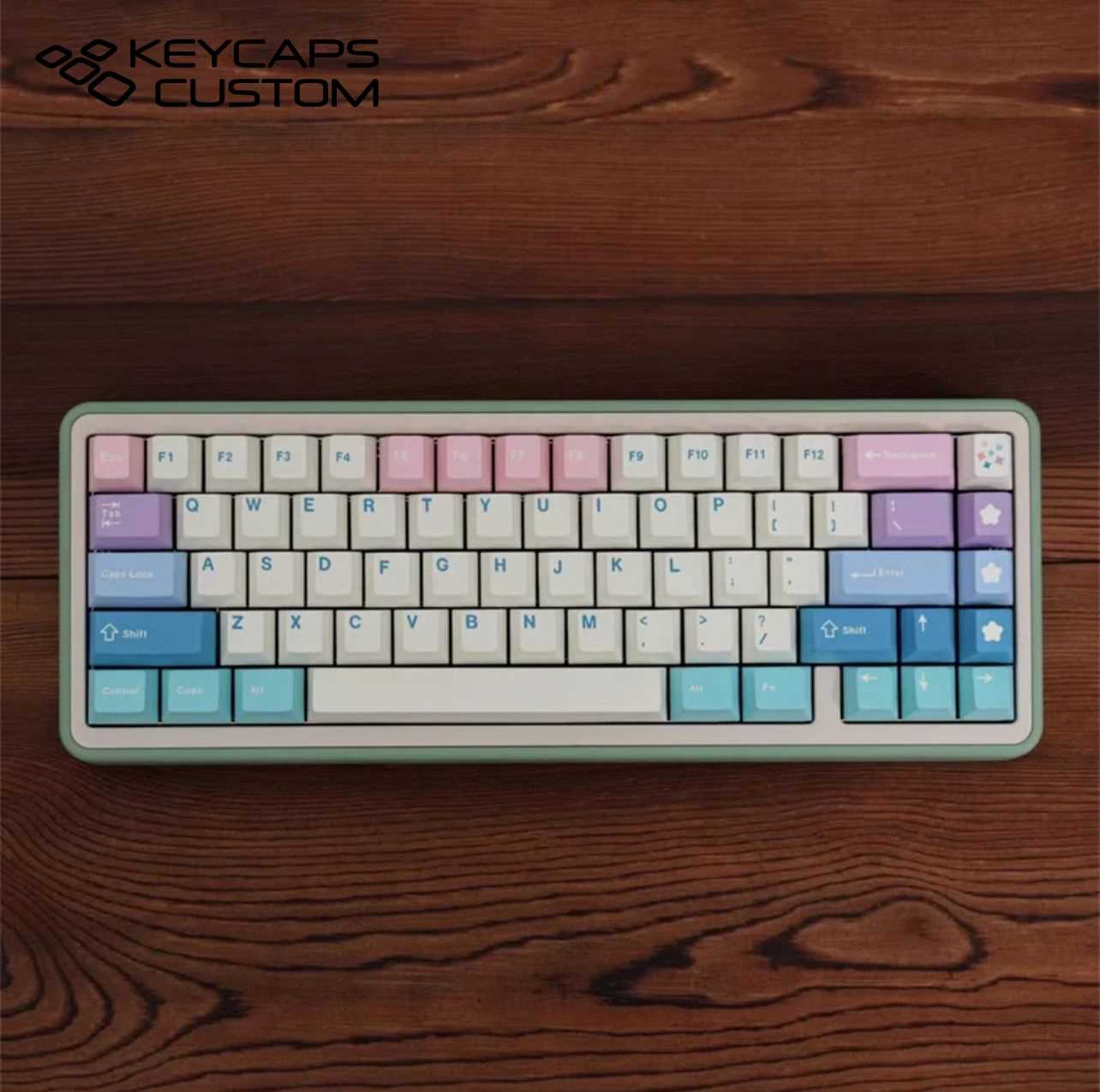 129pcs Fairy Tale Theme Keycap Set, Pink Blue Gradient Keycap Set, PBT ...