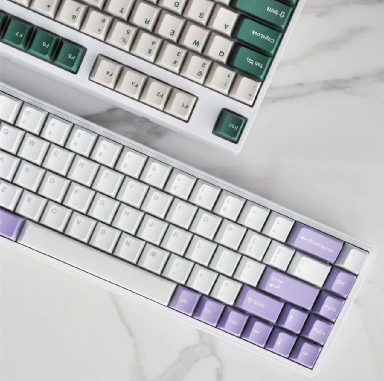 126pcs Purple Theme Keycap Set, White Purple Colorway Keycap Set, PBT ...